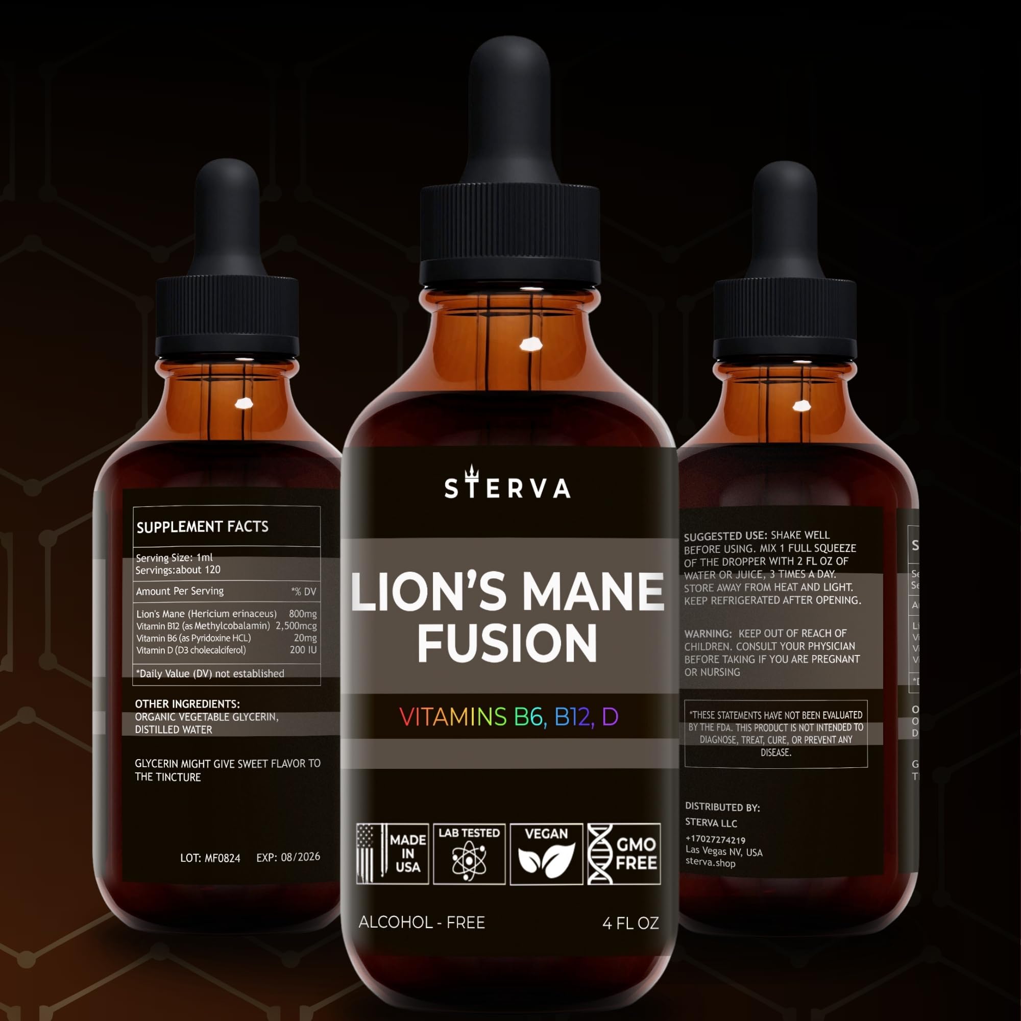 Mushroom tincture for cognitive health