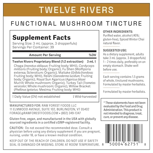 Mushroom tincture for enhanced focus