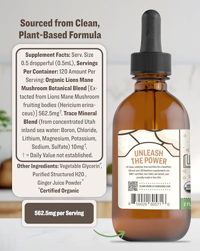 Mushroom tincture for mental clarity
