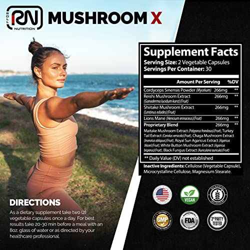 Mushroom X vegan capsules for health