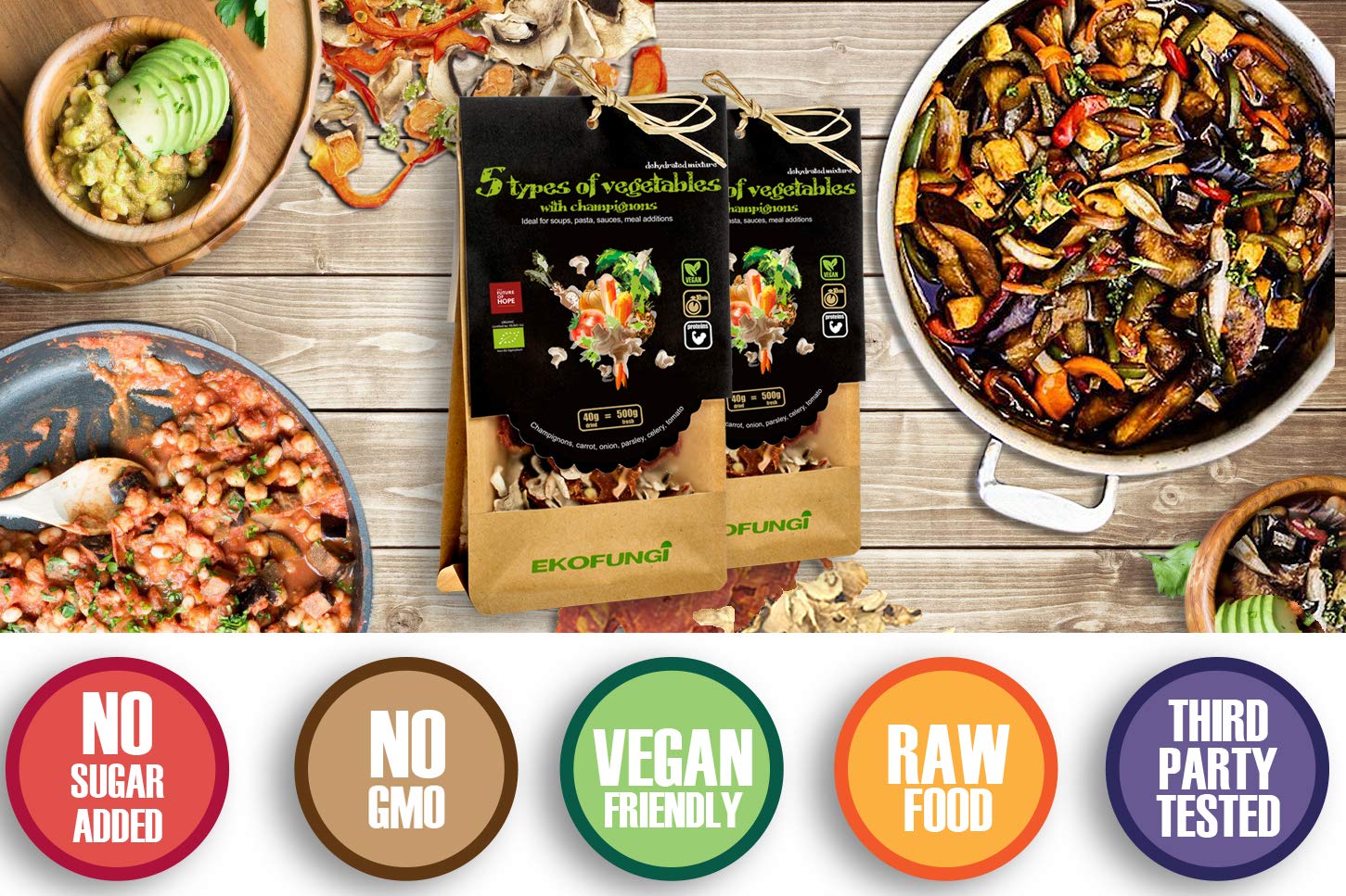 mushrooms and veggies for snacks