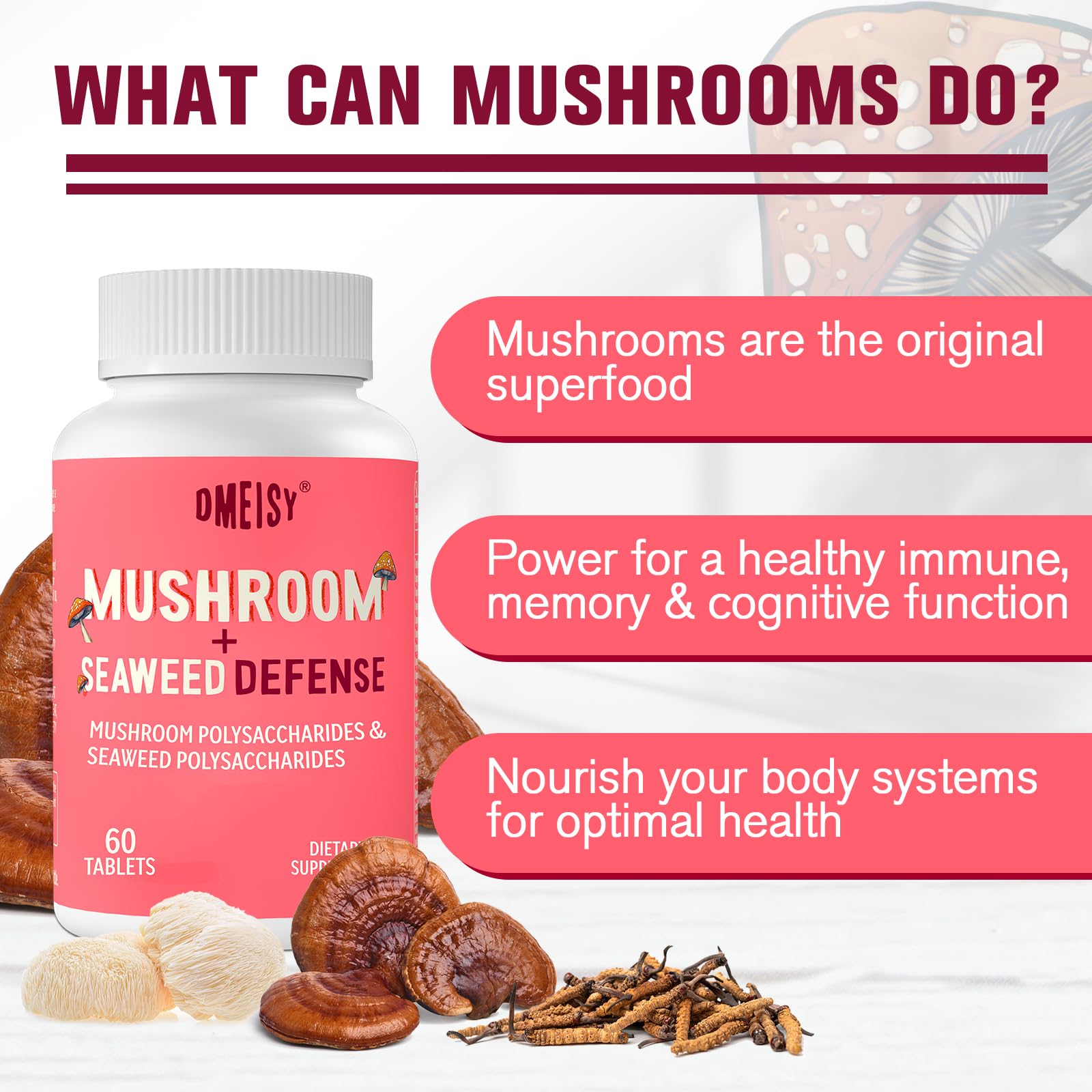 Mushrooms for overall health benefits