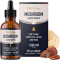 mushrooms liquid drops for cognitive support