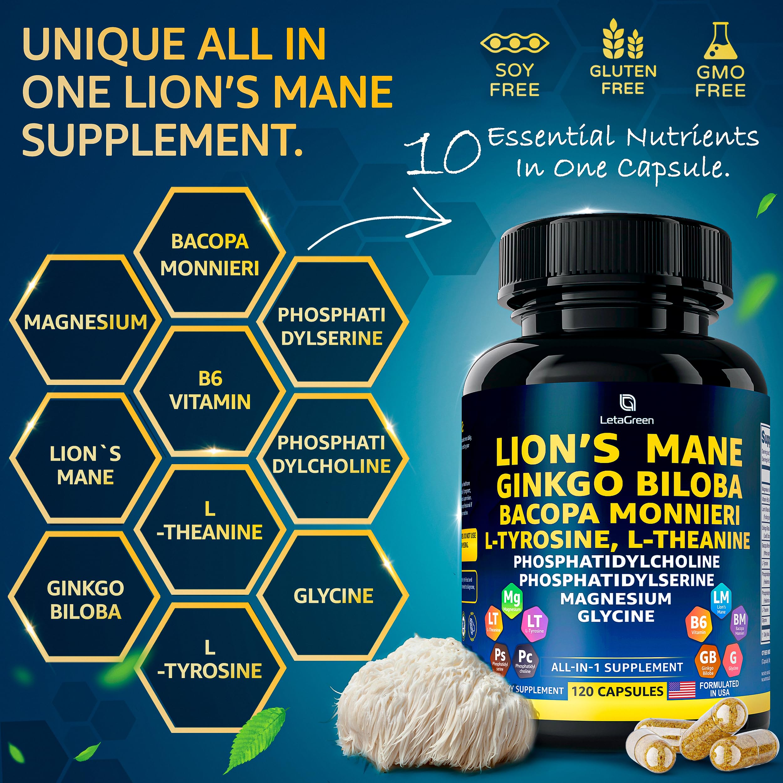mushrooms with ginkgo biloba
