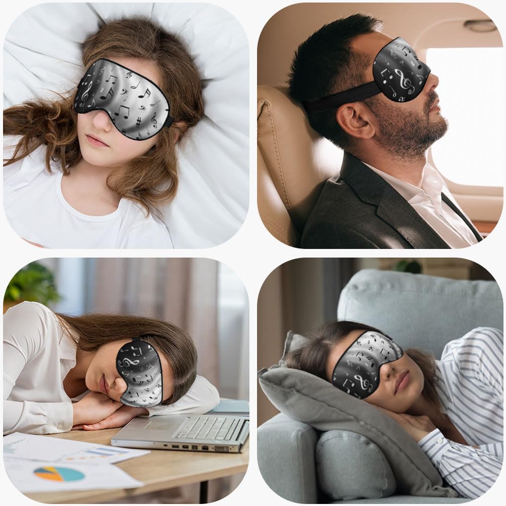music notes design eye mask