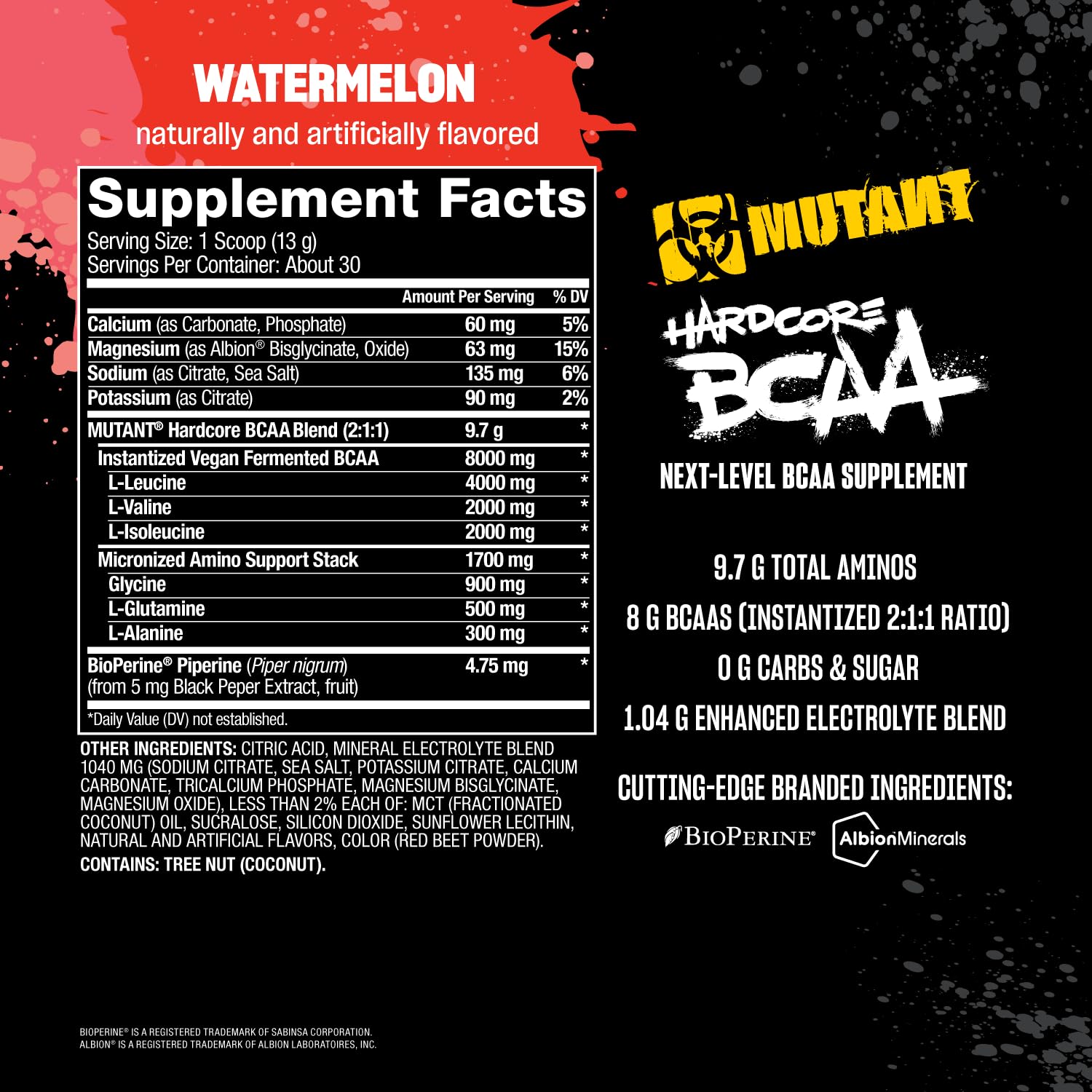 MUTANT BCAA powder for athletes