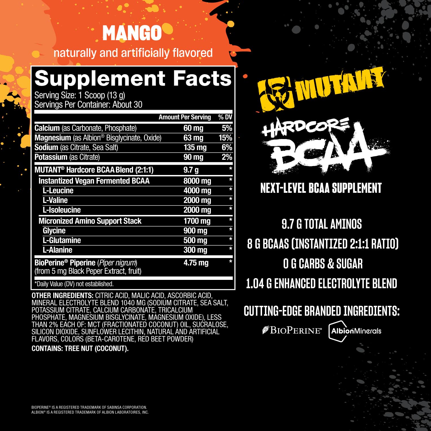 MUTANT Hardcore BCAA energy boost