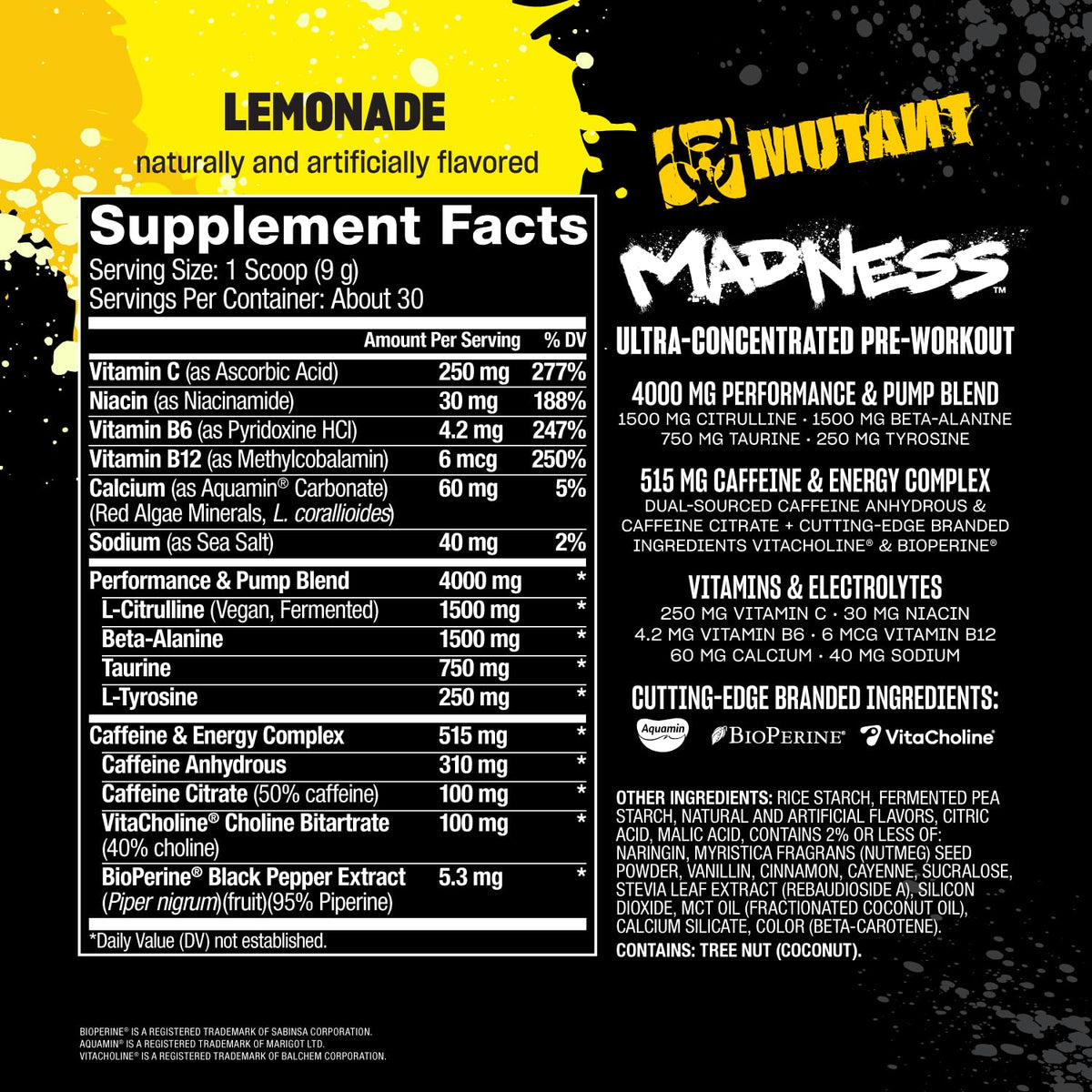 MUTANT pre-workout for muscle pump