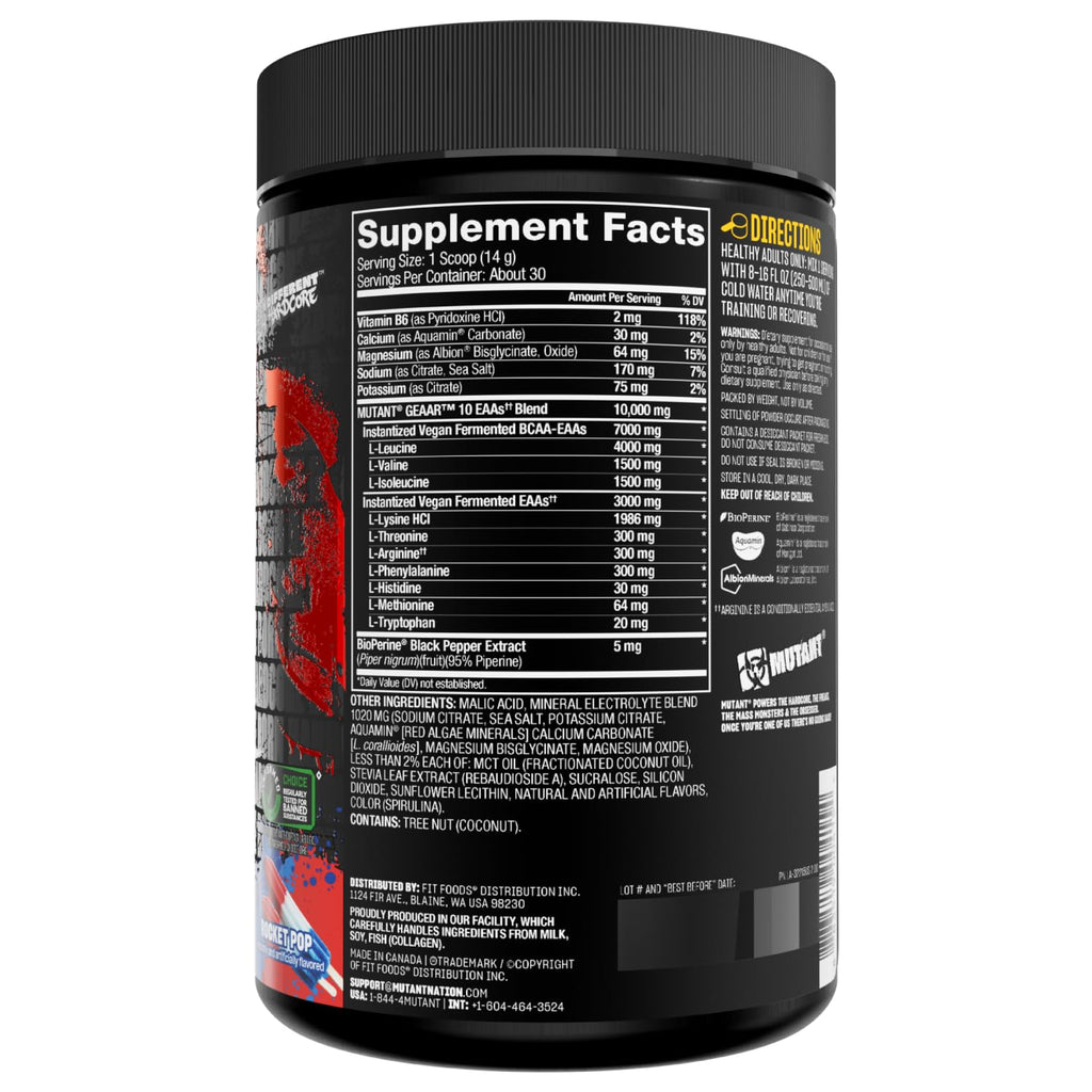 Mutant sports nutrition for athletes