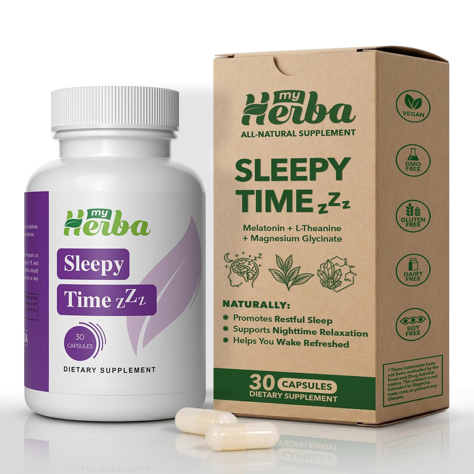 MyHerba melatonin sleep aid capsules
