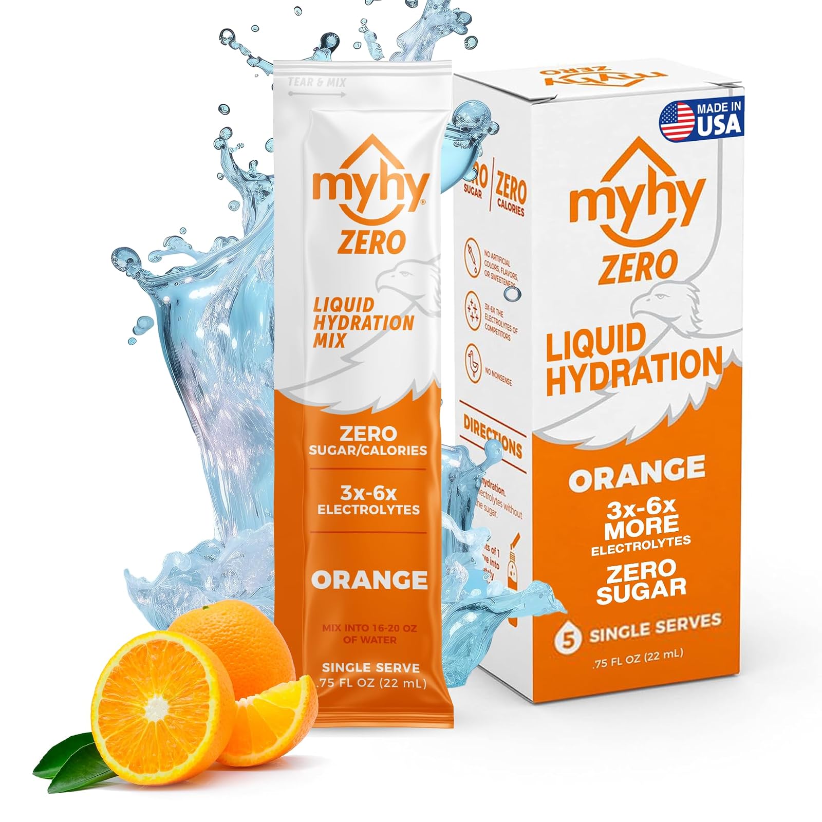 MyHy ZERO hydration packets orange