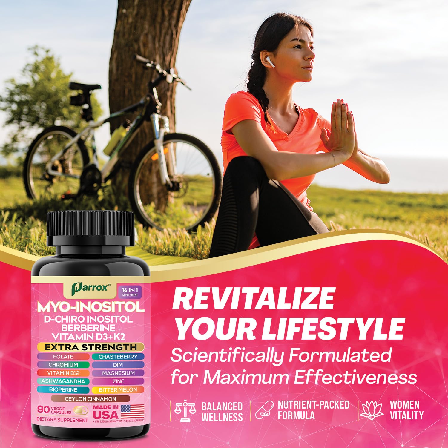Myo-Inositol capsules for energy boost