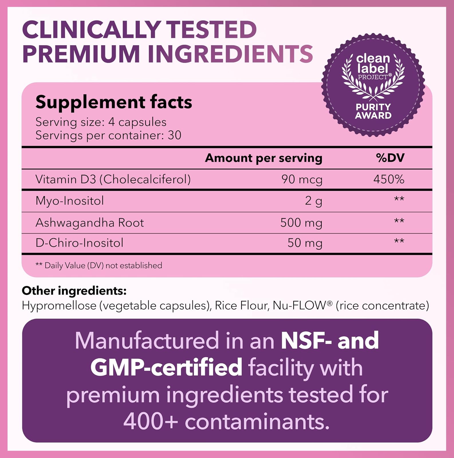 Myo-Inositol capsules for overall wellness