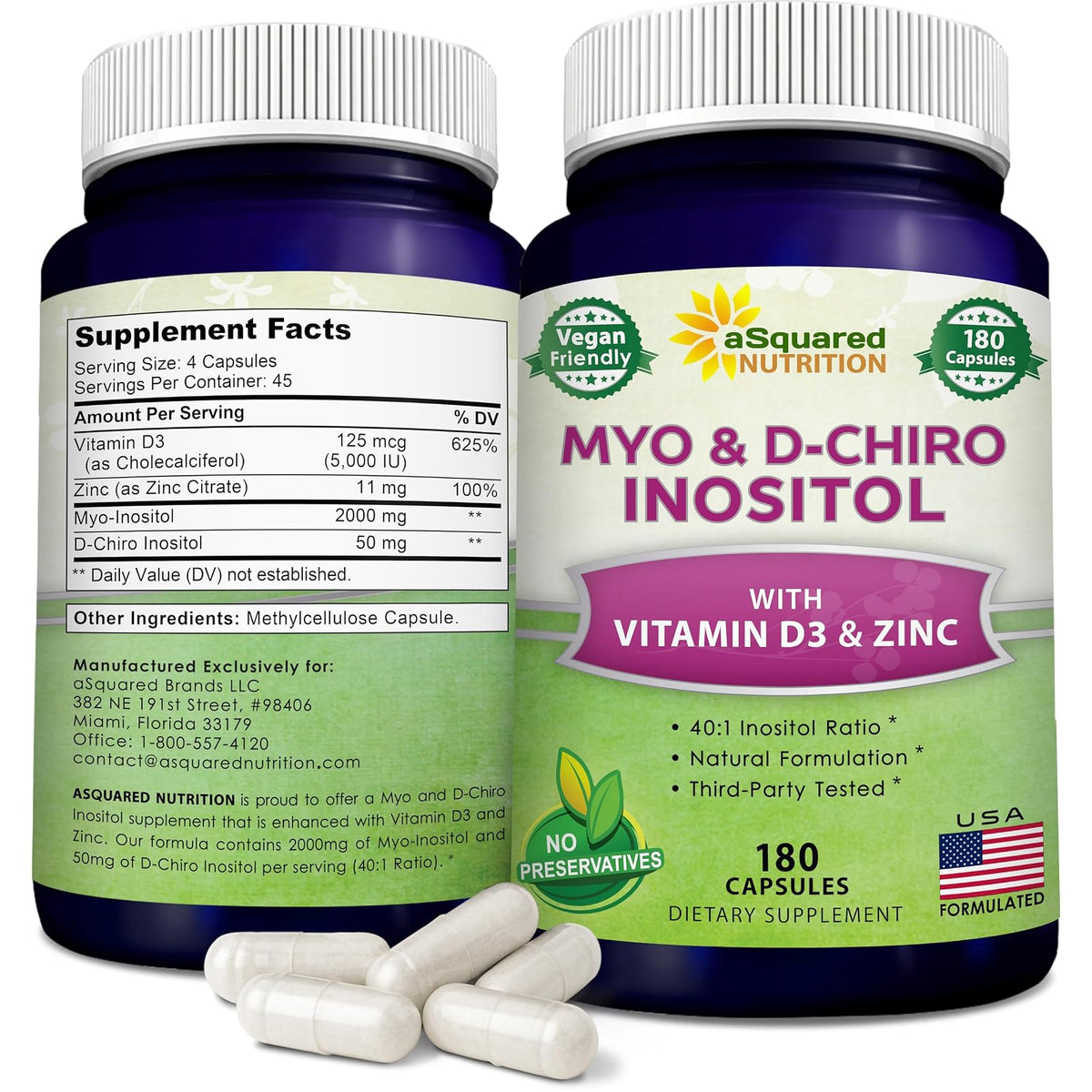 Myo-Inositol D-Chiro Inositol capsules