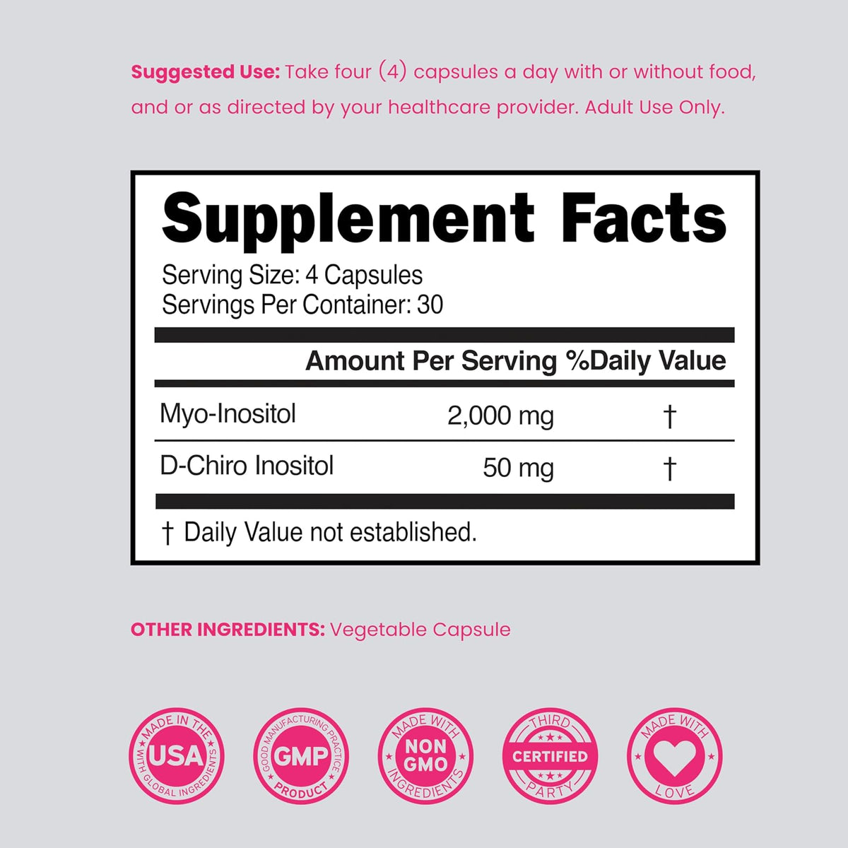 Myo-Inositol for metabolic function