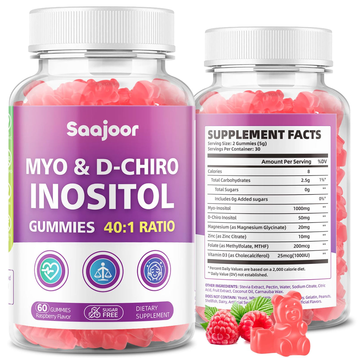 Myo-Inositol gummies for hormonal balance