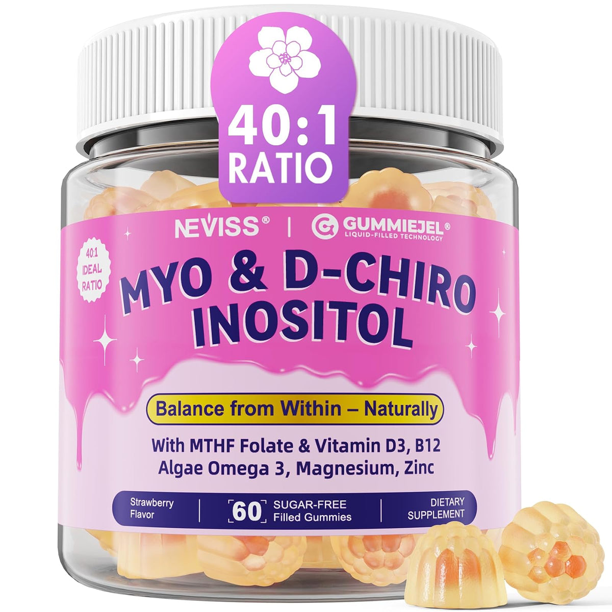 Myo-Inositol gummies for hormone balance