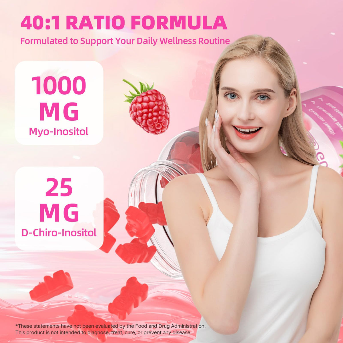 Myo-Inositol gummies for metabolic health