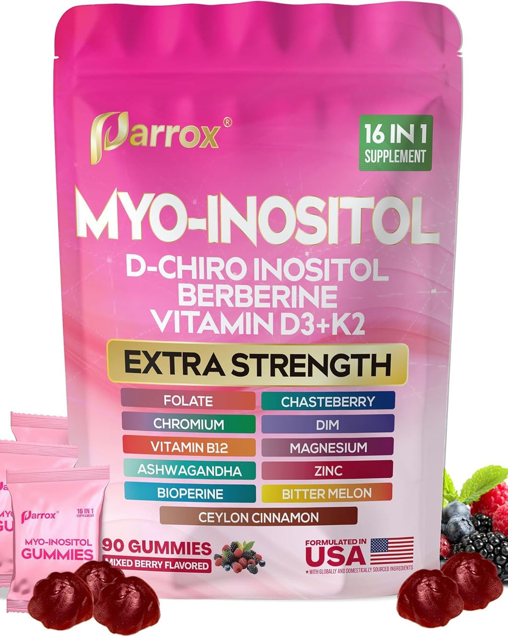 Myo-Inositol gummies for vitamin B complex
