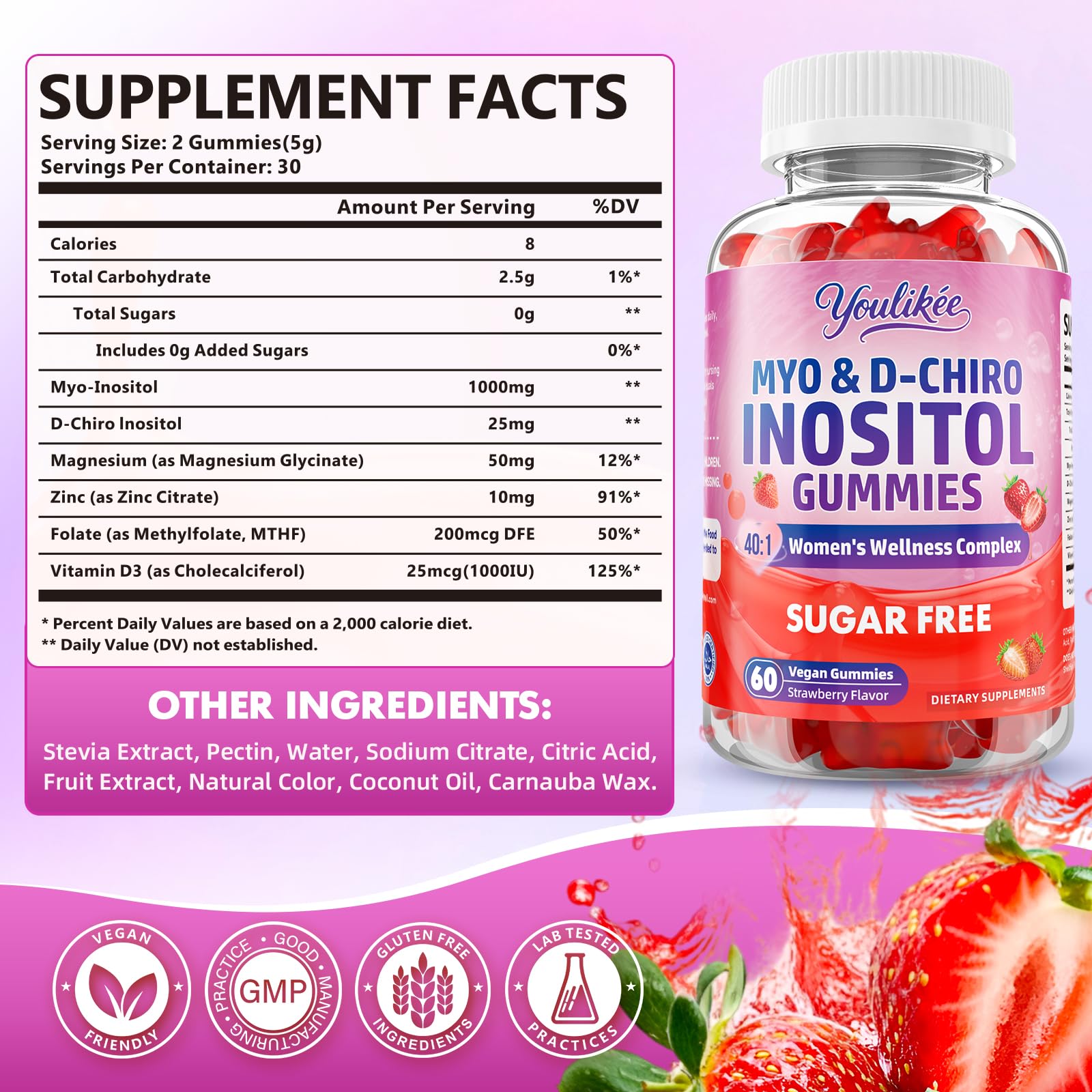 Myo-Inositol gummies support hormonal balance