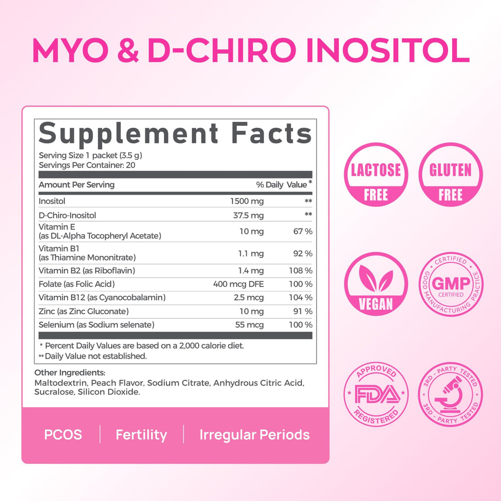 Myo-Inositol powder for healthy ovulation