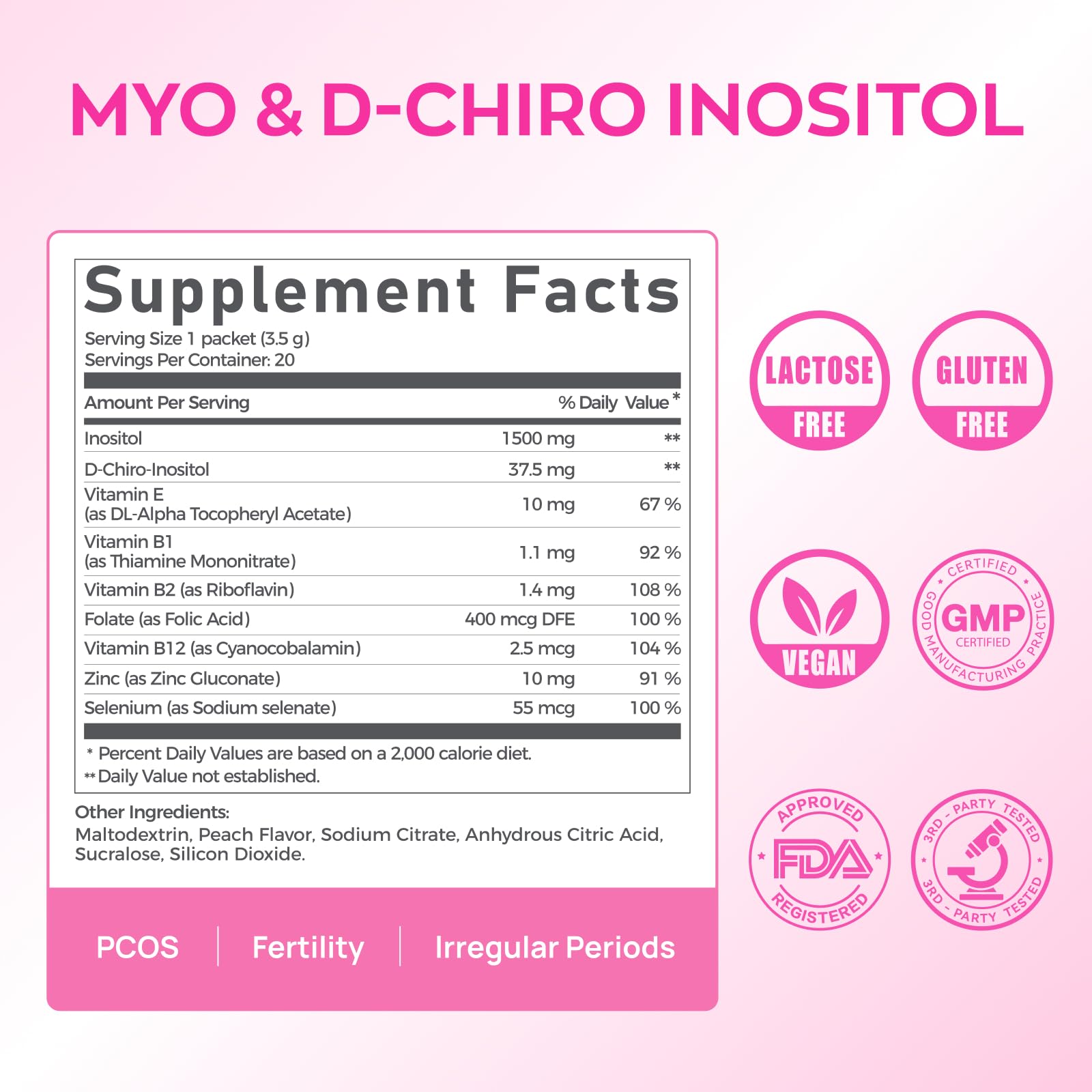 Myo-Inositol powder for healthy ovulation
