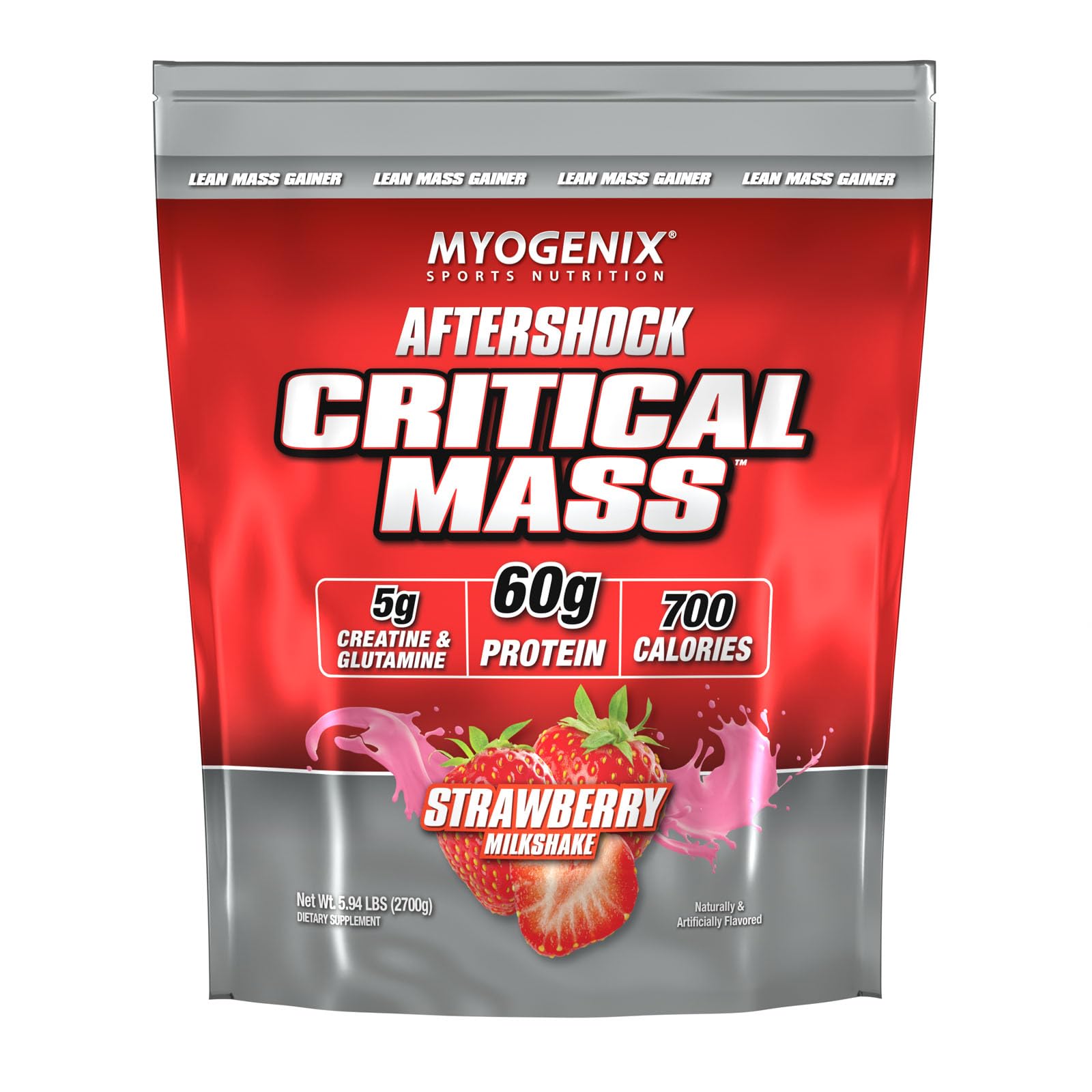 Myogenix Critical Mass Gainer strawberry flavour
