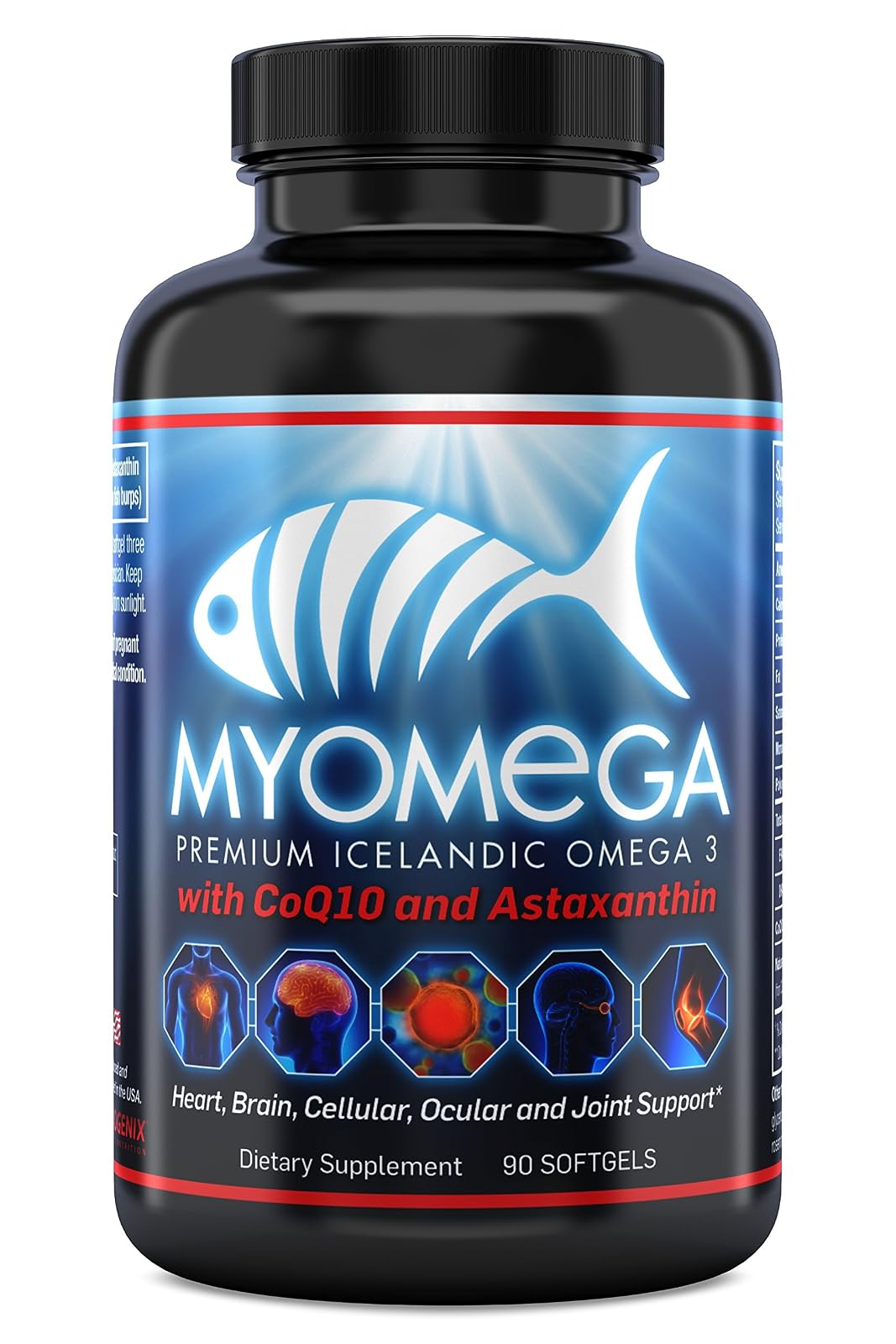 Myogenix fish oil softgels for health