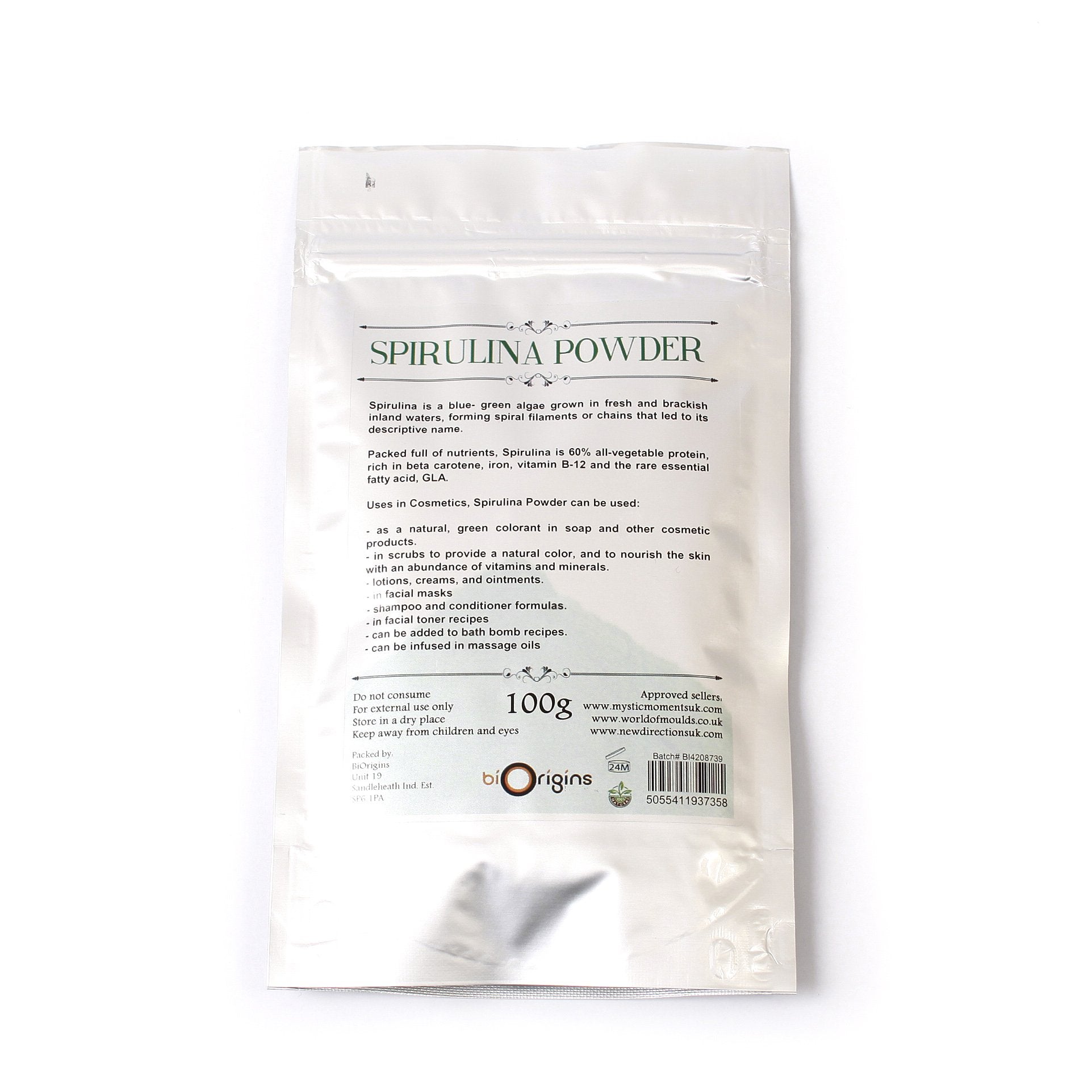 Mystic Moments Spirulina Powder 100g | Fine Arthrospira Platensis for Soaps, Masks, Scrubs & Cosmetic Formulations - 6