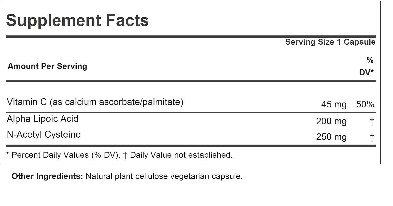 N-Acetyl Cysteine supplement capsules