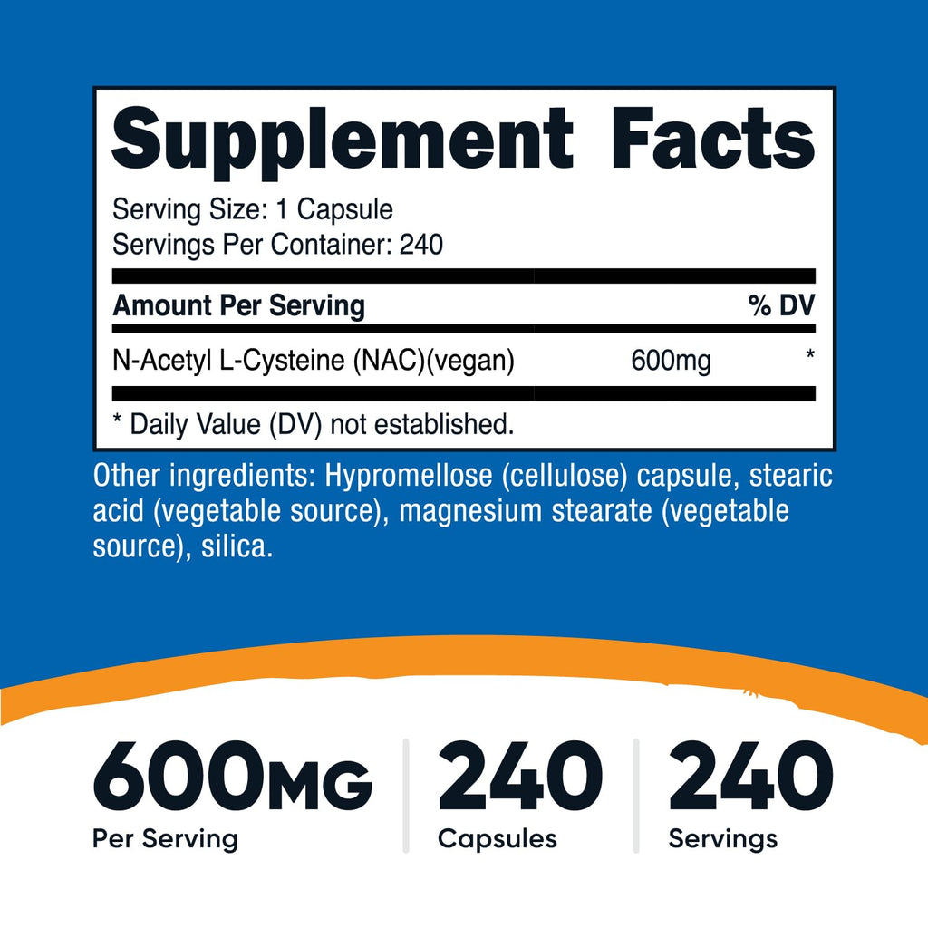 N-Acetyl L-Cysteine vegetarian capsules