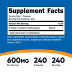 N-Acetyl L-Cysteine vegetarian capsules