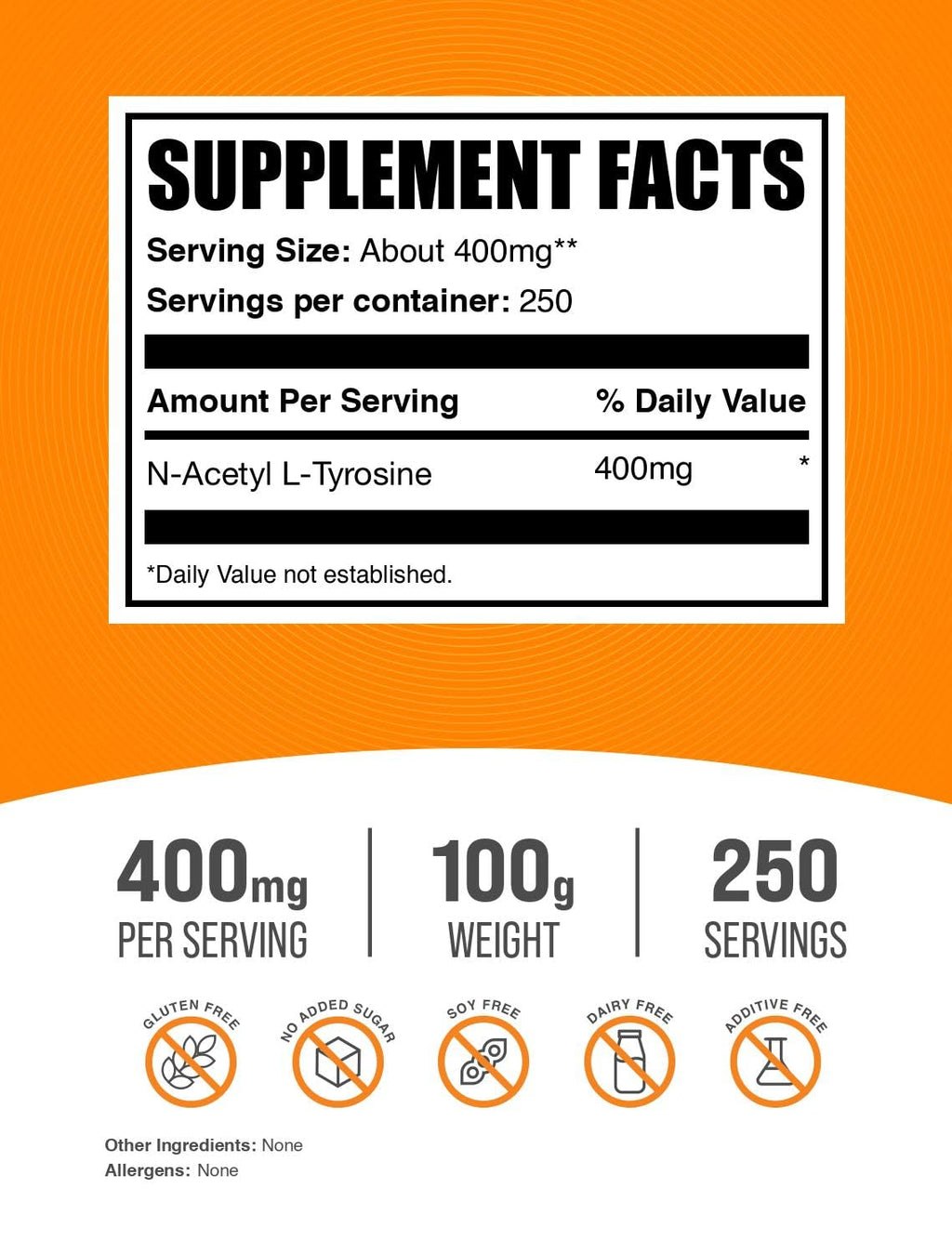 N-Acetyl L-Tyrosine supplement for energy