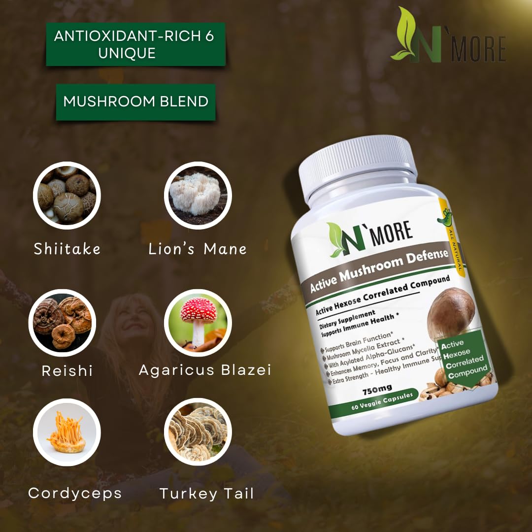 N' MORE mushroom blends stress relief capsules