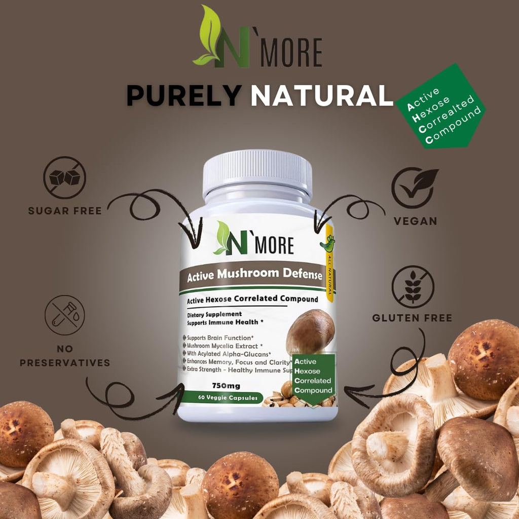 N' MORE mushroom blends vegan-friendly supplement