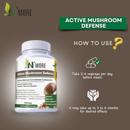 N' MORE Six herbal mushroom capsules