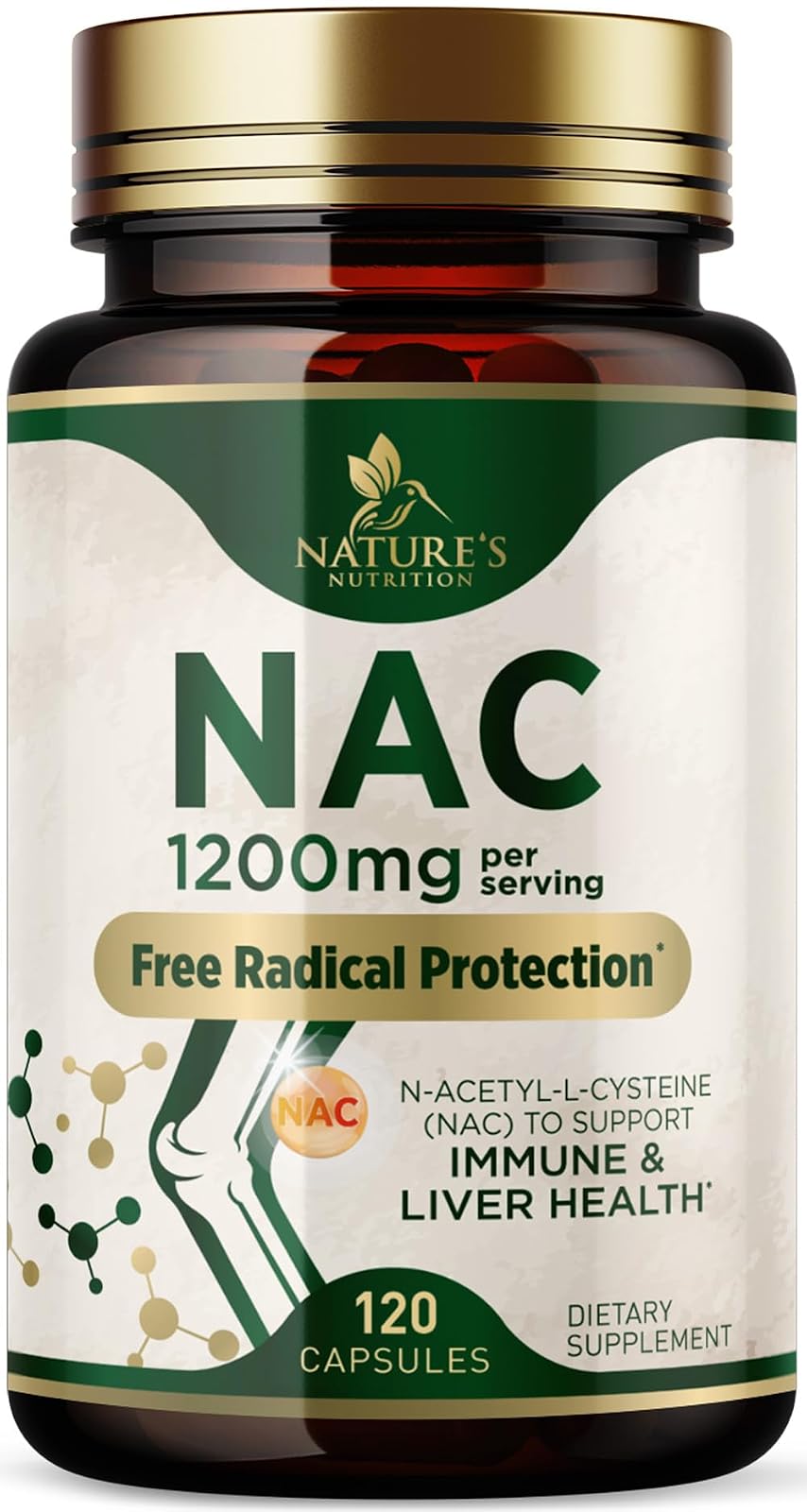 NAC 1200 mg capsules for wellness