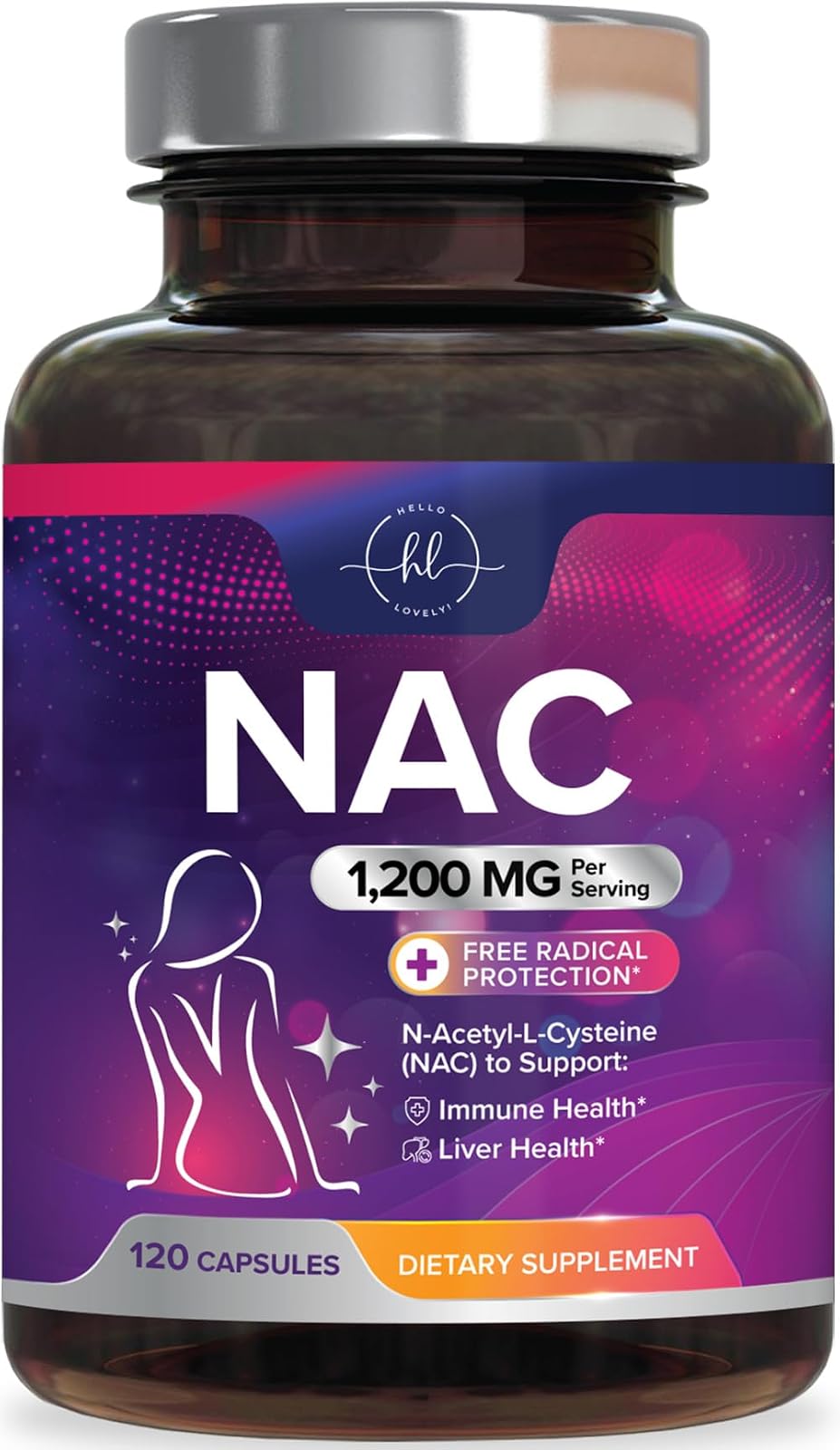 NAC 1200 mg capsules for wellness