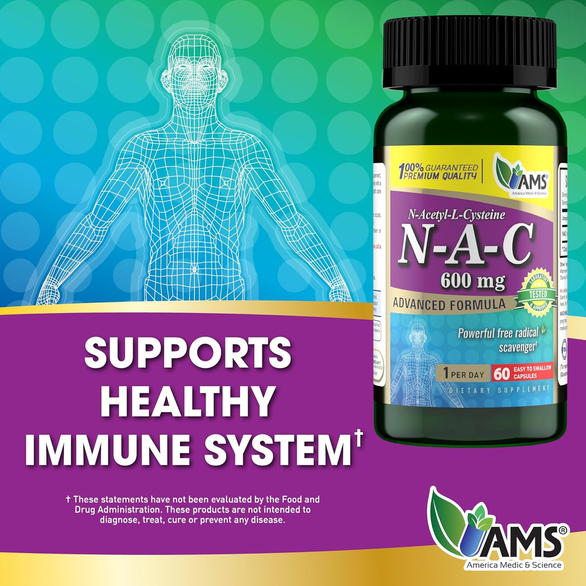 NAC 600 mg for antioxidant support