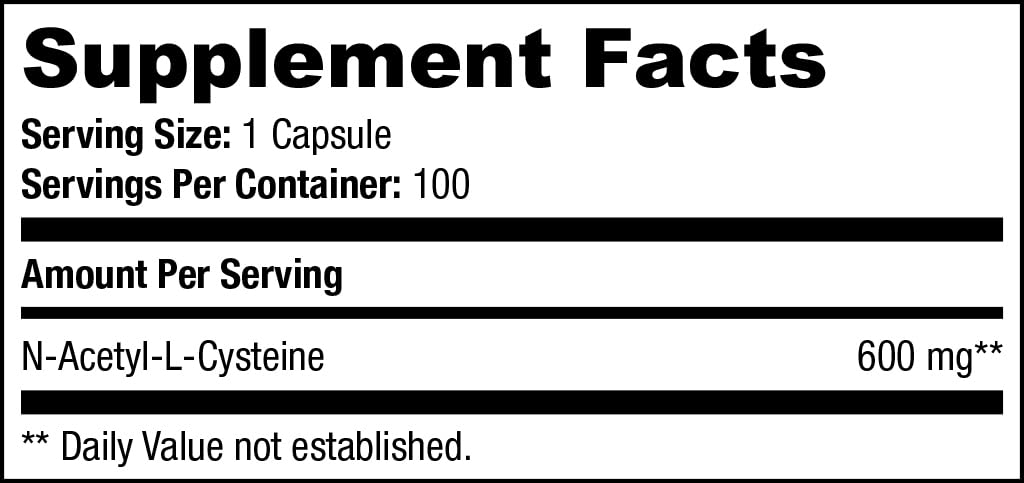 NAC 600 mg for overall health