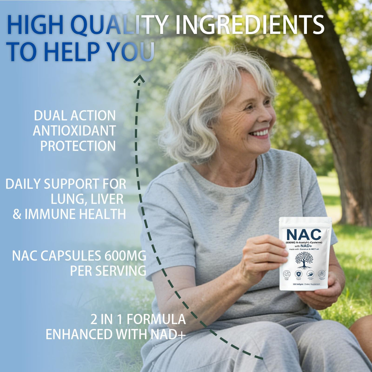 NAC 600 mg softgels for daily use