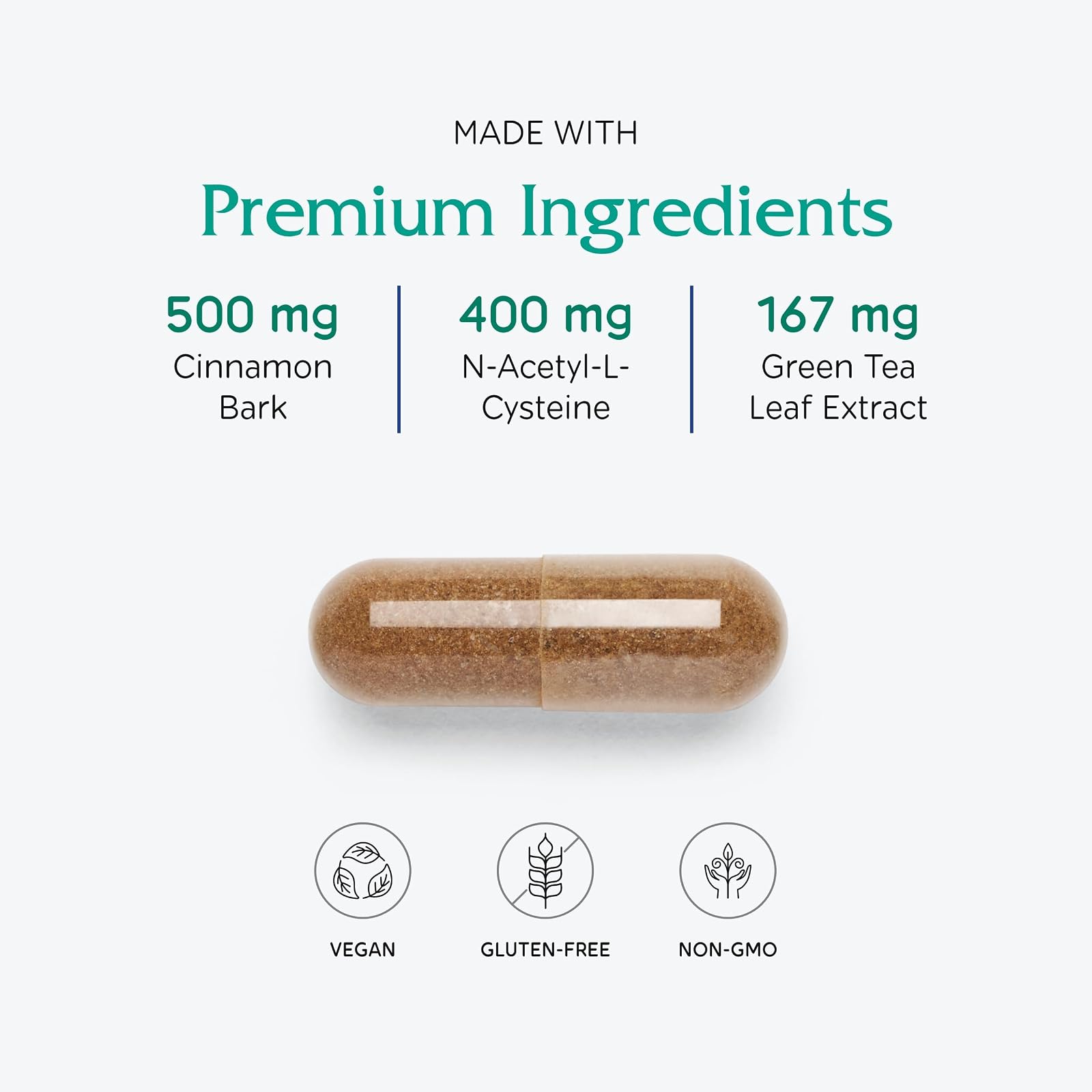NAC and green tea capsules