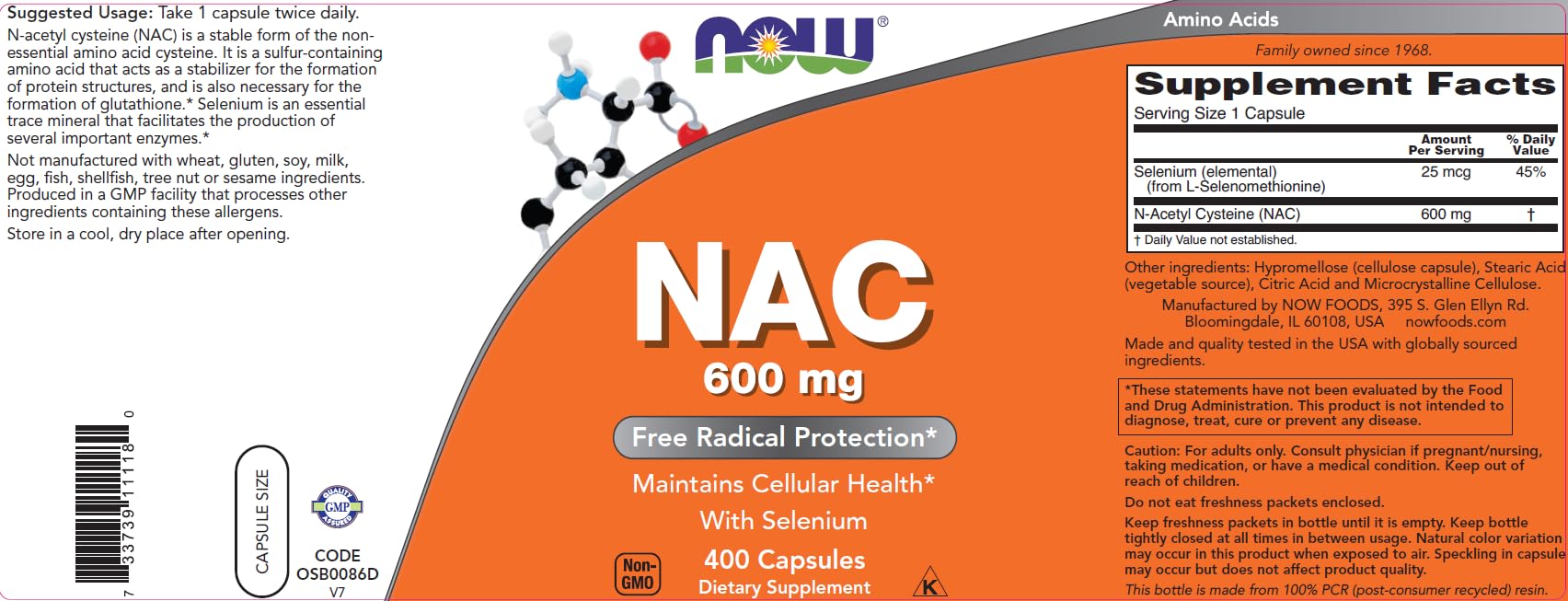 NAC capsules for daily health