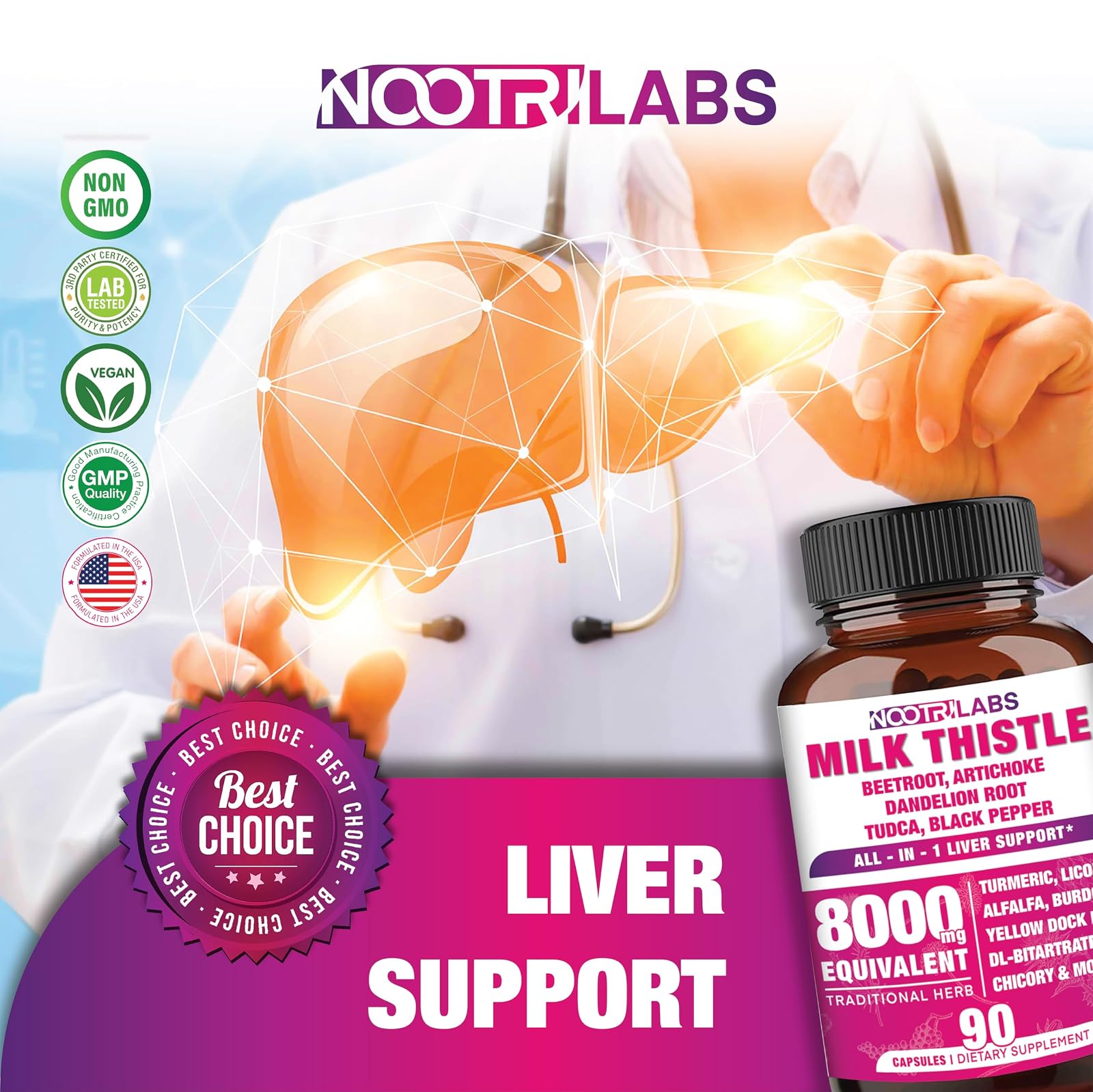 NAC milk thistle antioxidant support