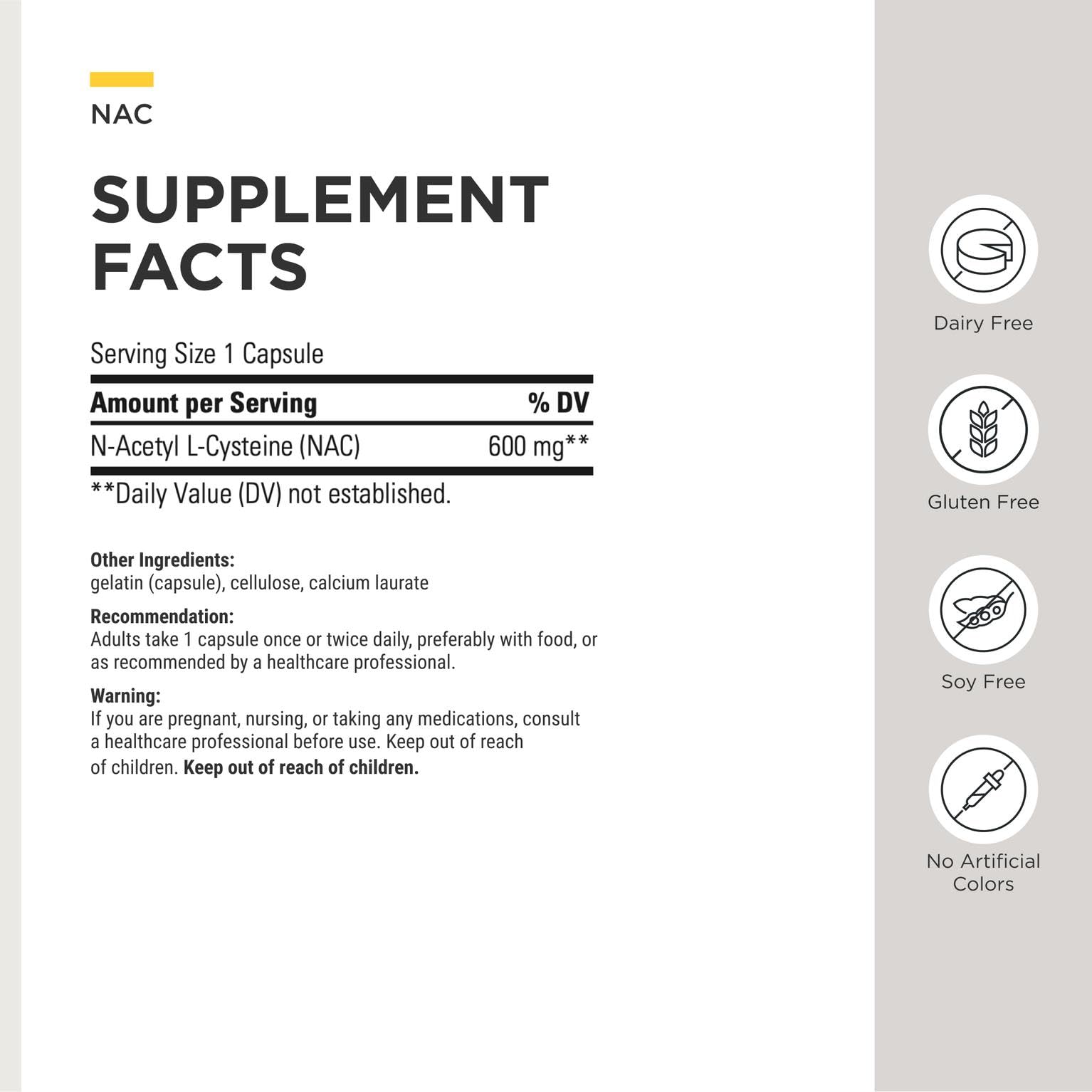 NAC supplement with vitamin C