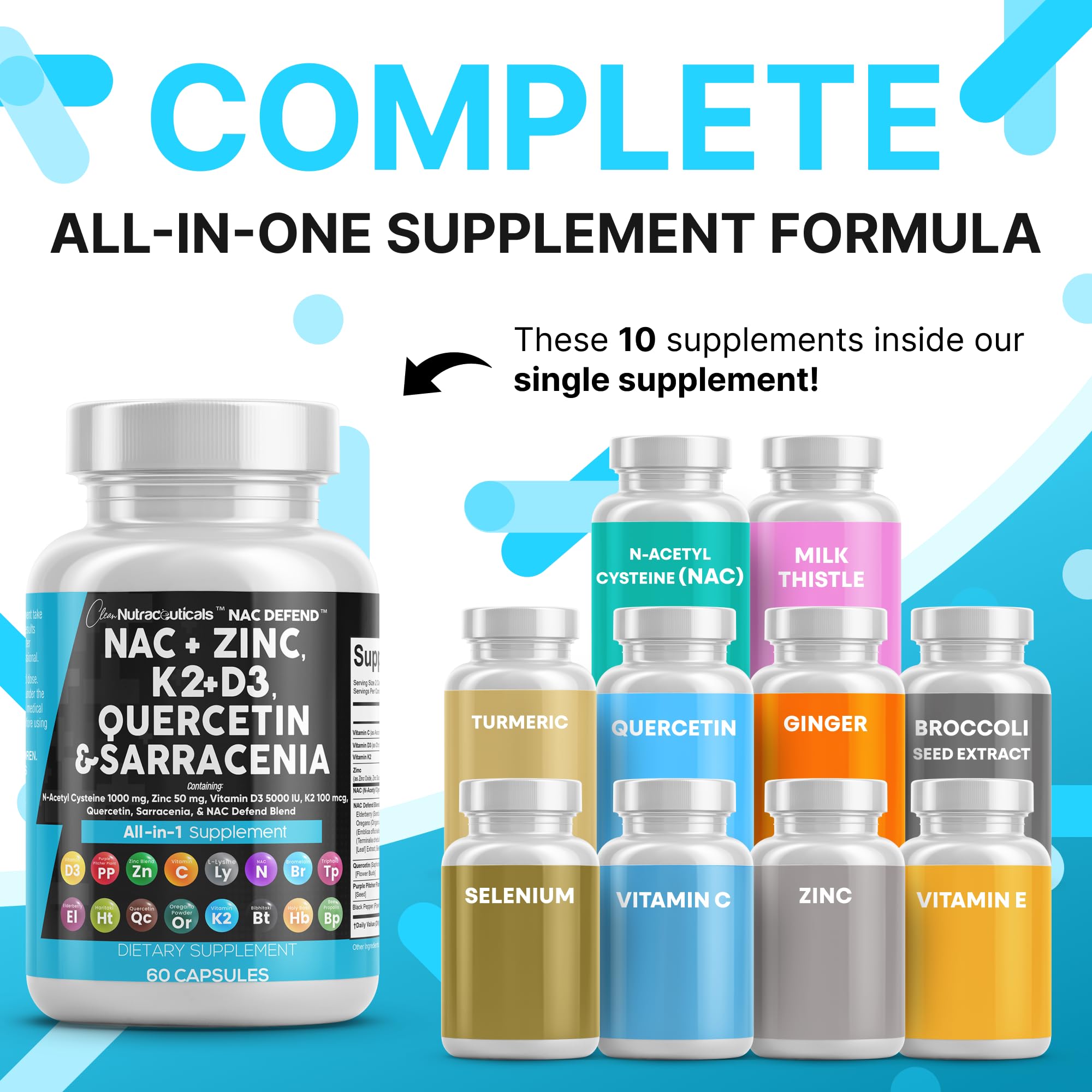 NAC supplement with Vitamin D3 and K2