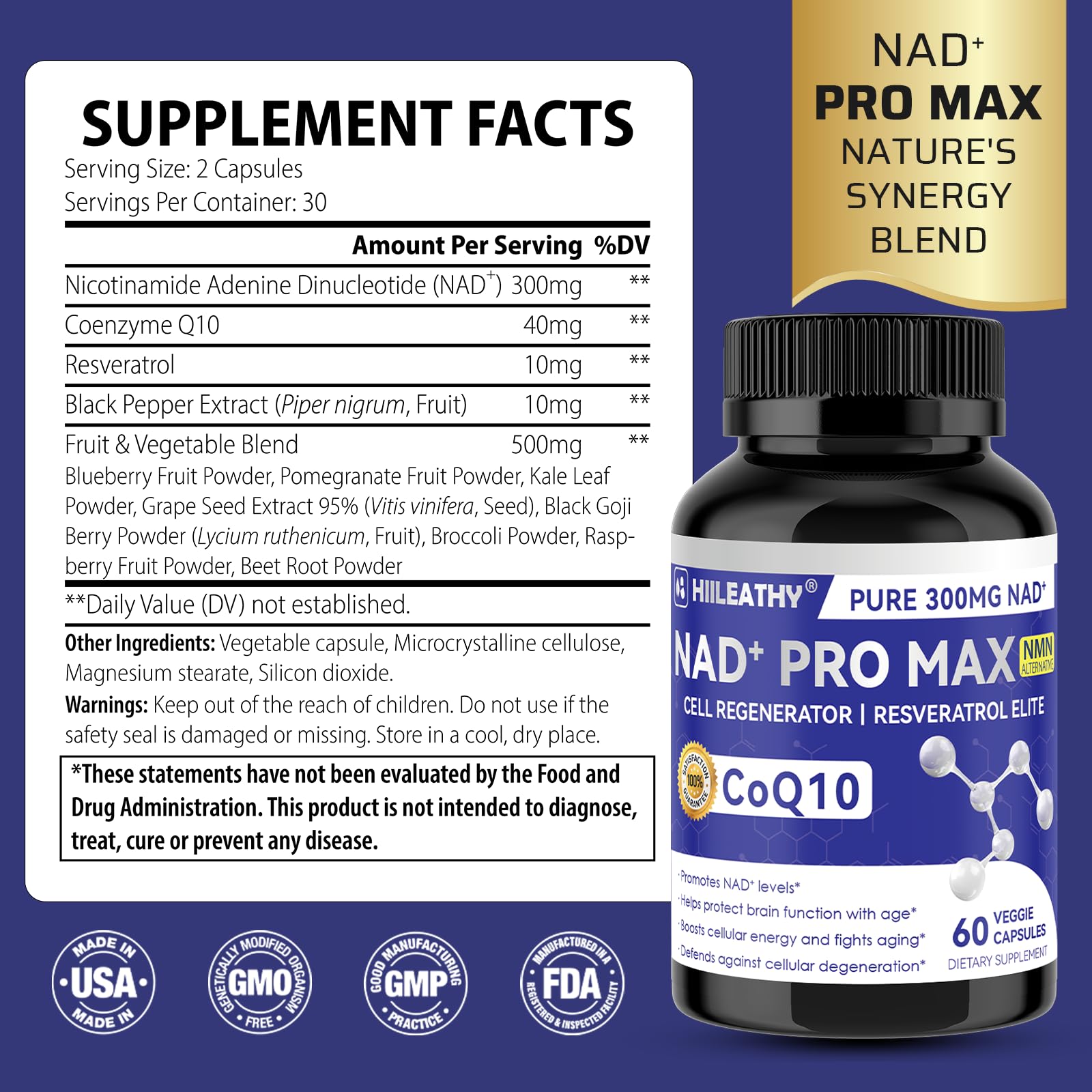 NAD+ and CoQ10 for cellular support