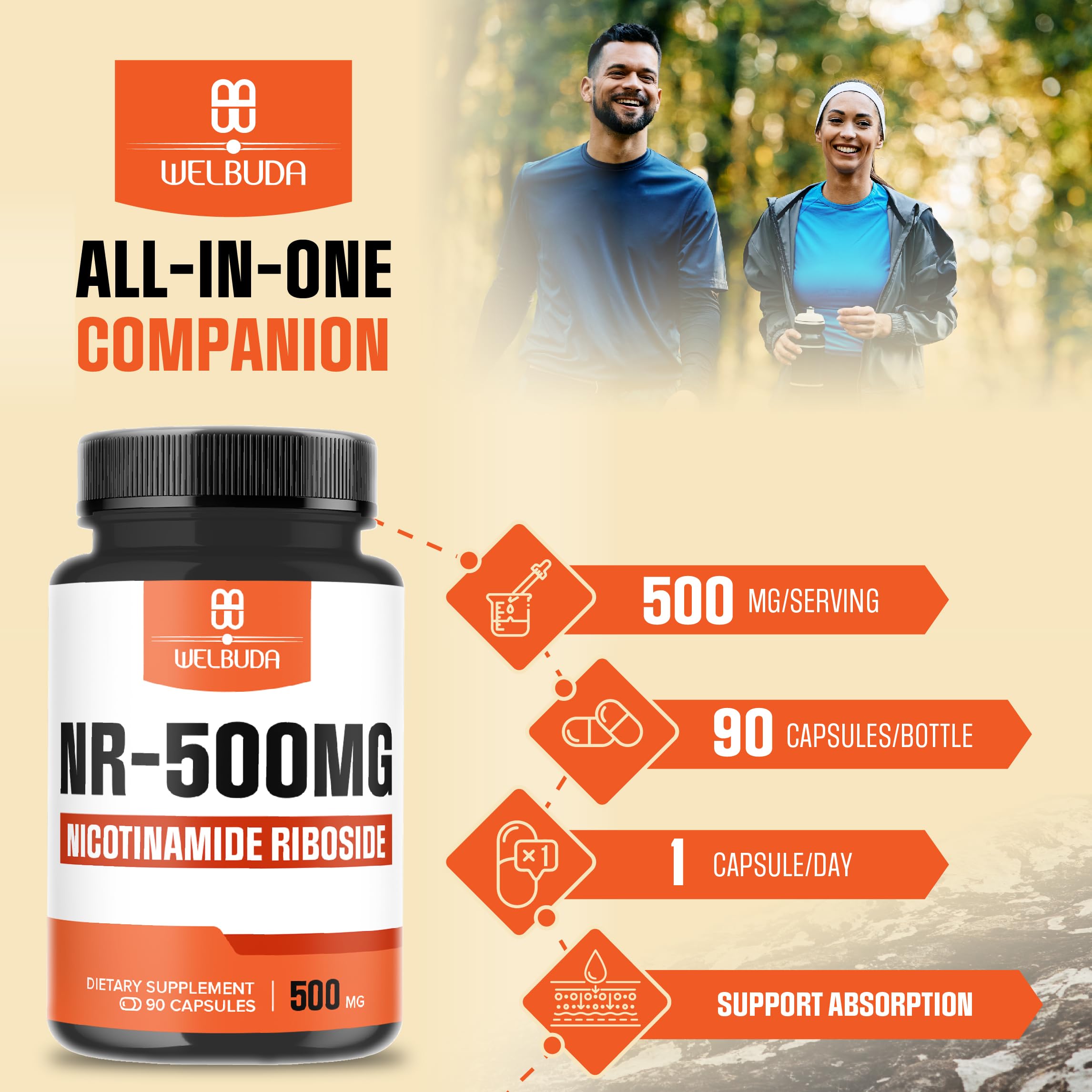 NAD+ capsules for active lifestyle