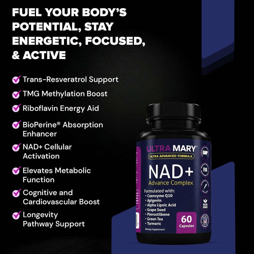NAD+ capsules for energy enhancement