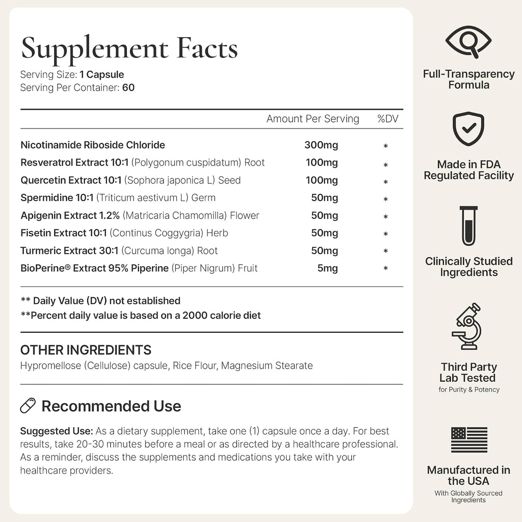 NAD+ capsules for enhanced wellness